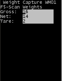 Capturing summary weight at picking with an RF device