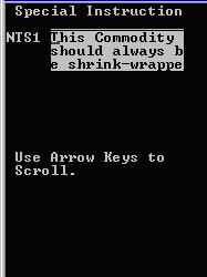 Special instructions for RF-directed picking