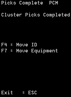 Performing a cluster pick by wave