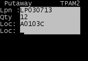Completing an RF-directed putaway for multiple pallets
