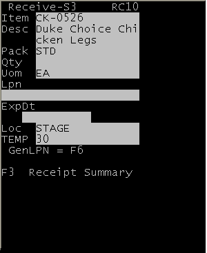 Performing ASN receipts without a purchase order