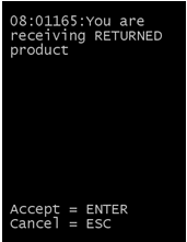 Receiving returns using an RF device