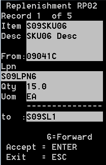 Executing RF-assisted replenishments