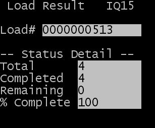 Viewing Load Status by Load